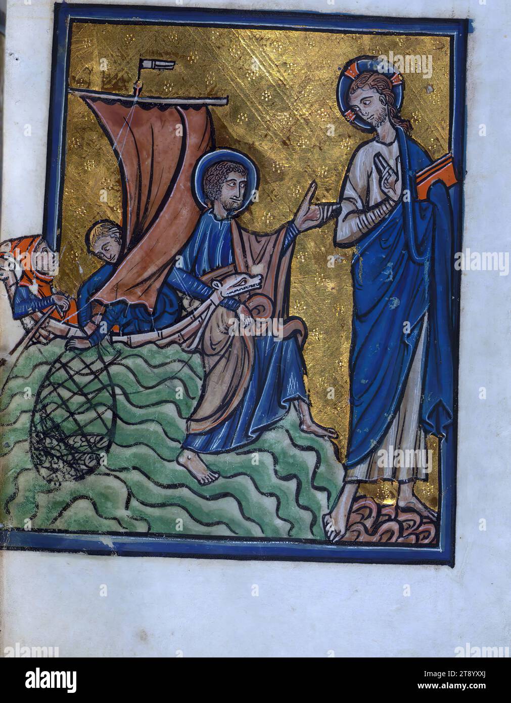 Illuminated Manuscript, Bible Pictures by William de Brailes, Christ ...