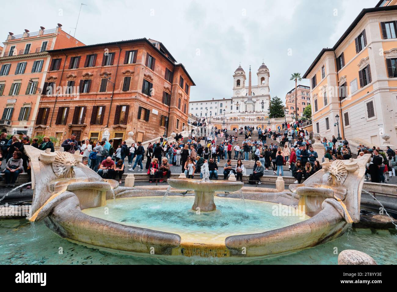 Rome, Italy - November 4 2023: The famous Spanish Steps at Piazza di ...