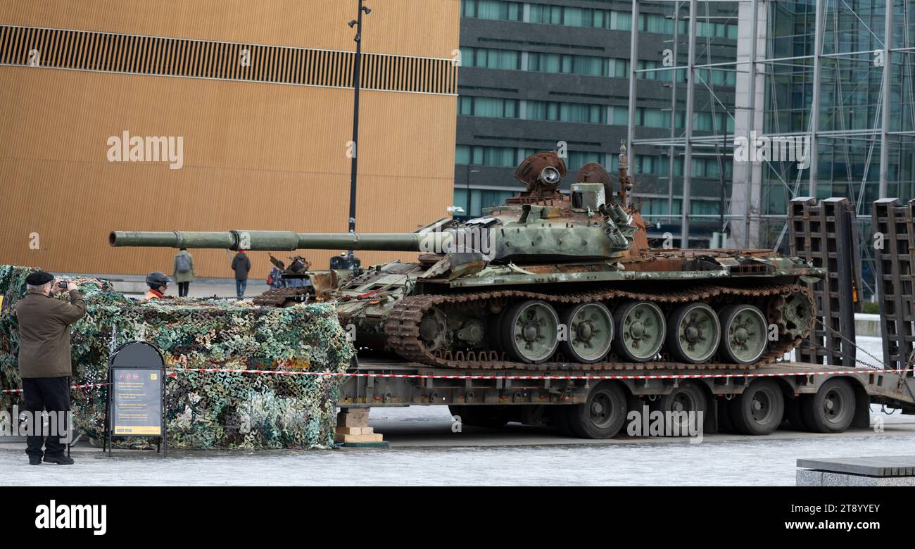 Russian T-72 B3 main battle tank, used in attacking Ukraine in February ...