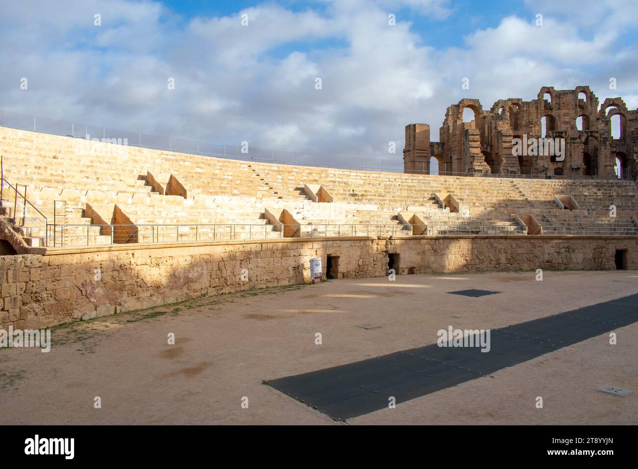 The Amphitheatre of El Jem modern-day city of El Djem, Tunisia ...