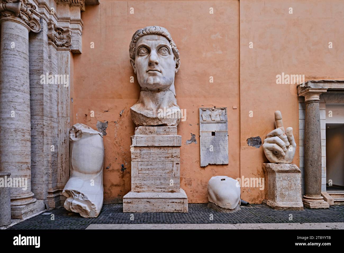 Rome, Italy - October 30 2023: Ancient Roman statue of the Emperor ...