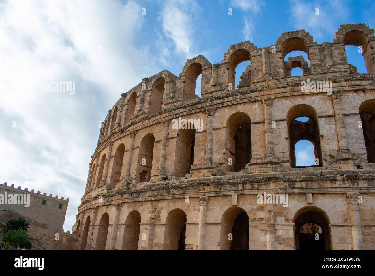The Amphitheatre of El Jem modern-day city of El Djem, Tunisia ...