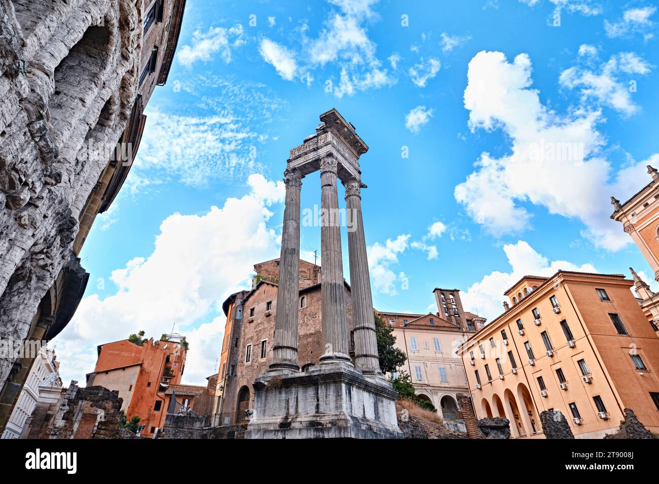 Rome, Italy - November 4 2023: The ruins of the Temple of Apollo ...