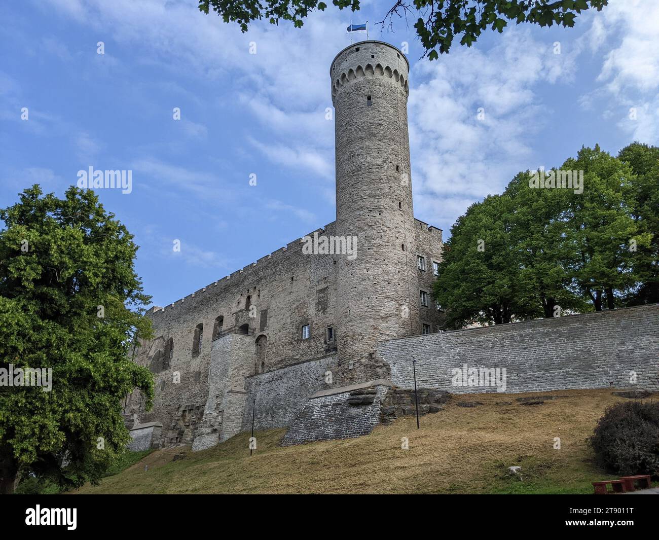 Pikk Hermann is a tower of the Toompea Castle, on Toompea hill in ...