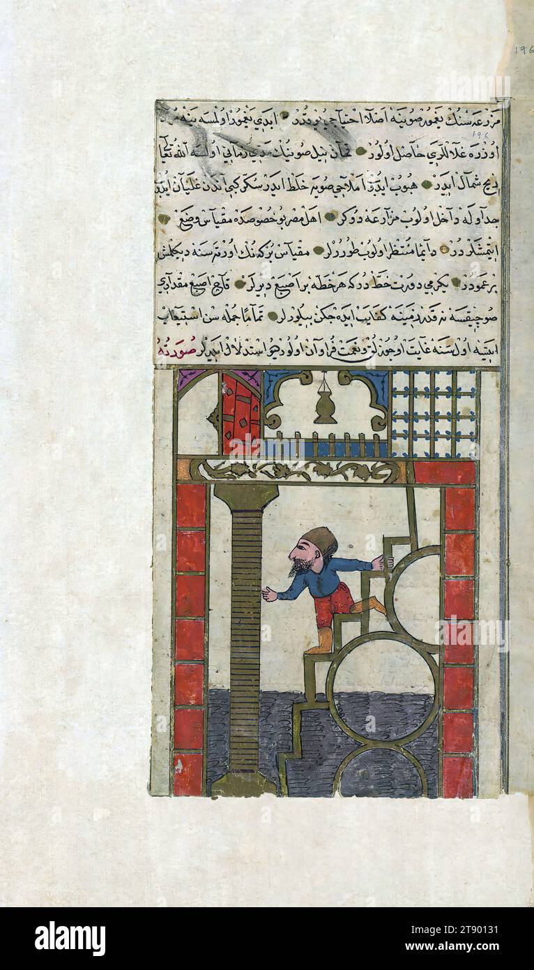Turkish version of the Wonders of creation, A man measures the level of ...