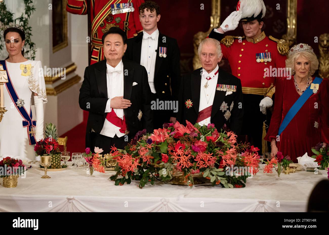 The Princess of Wales, President of South Korea Yoon Suk Yeol, King ...