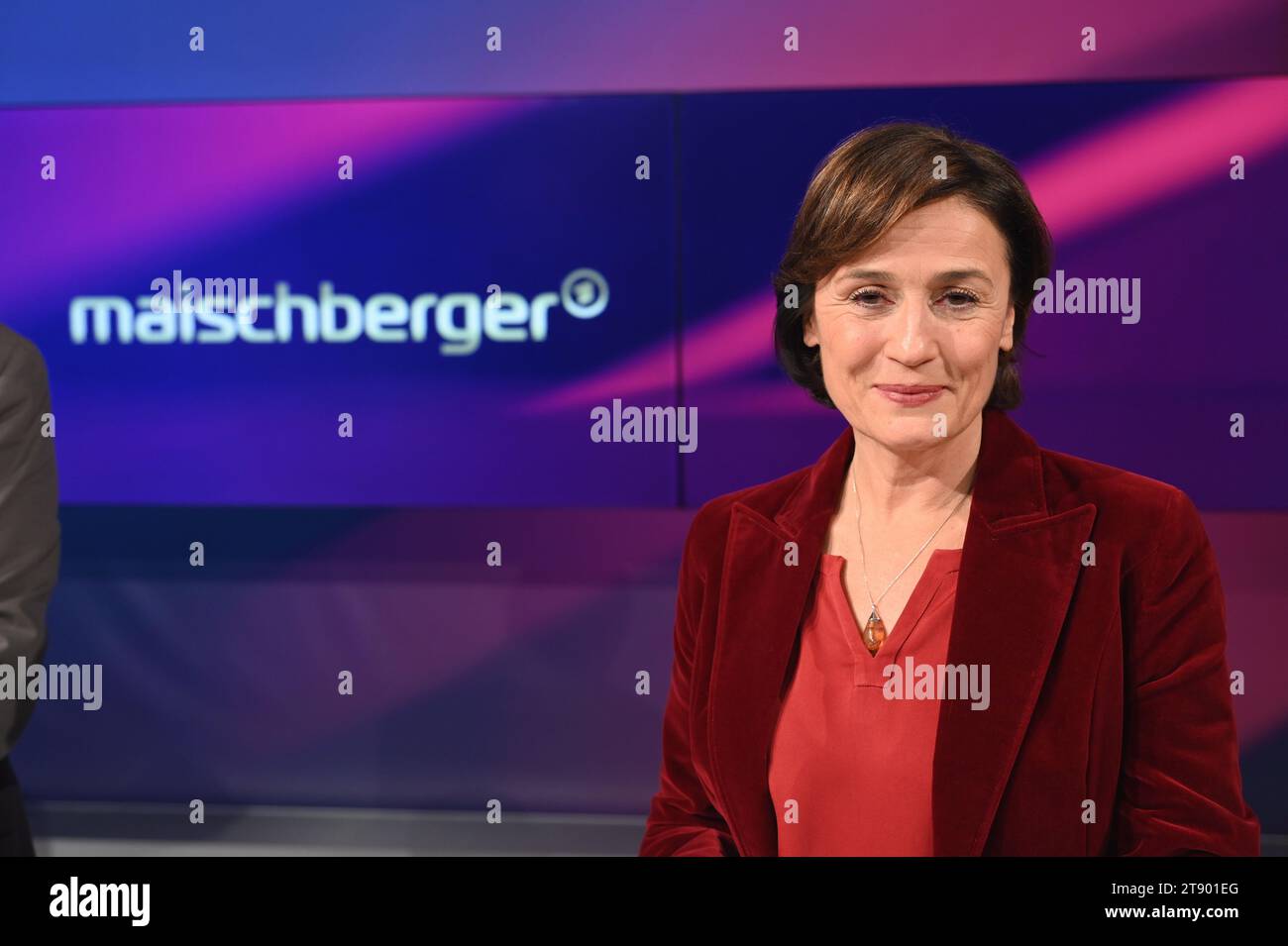 Cologne, Germany. 21st Nov, 2023. Presenter Sandra Maischberger in her ...