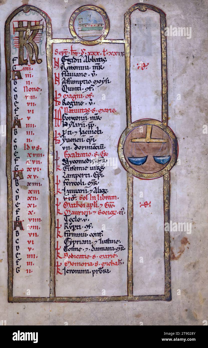 Medieval zodiac calendar hi-res stock photography and images - Alamy