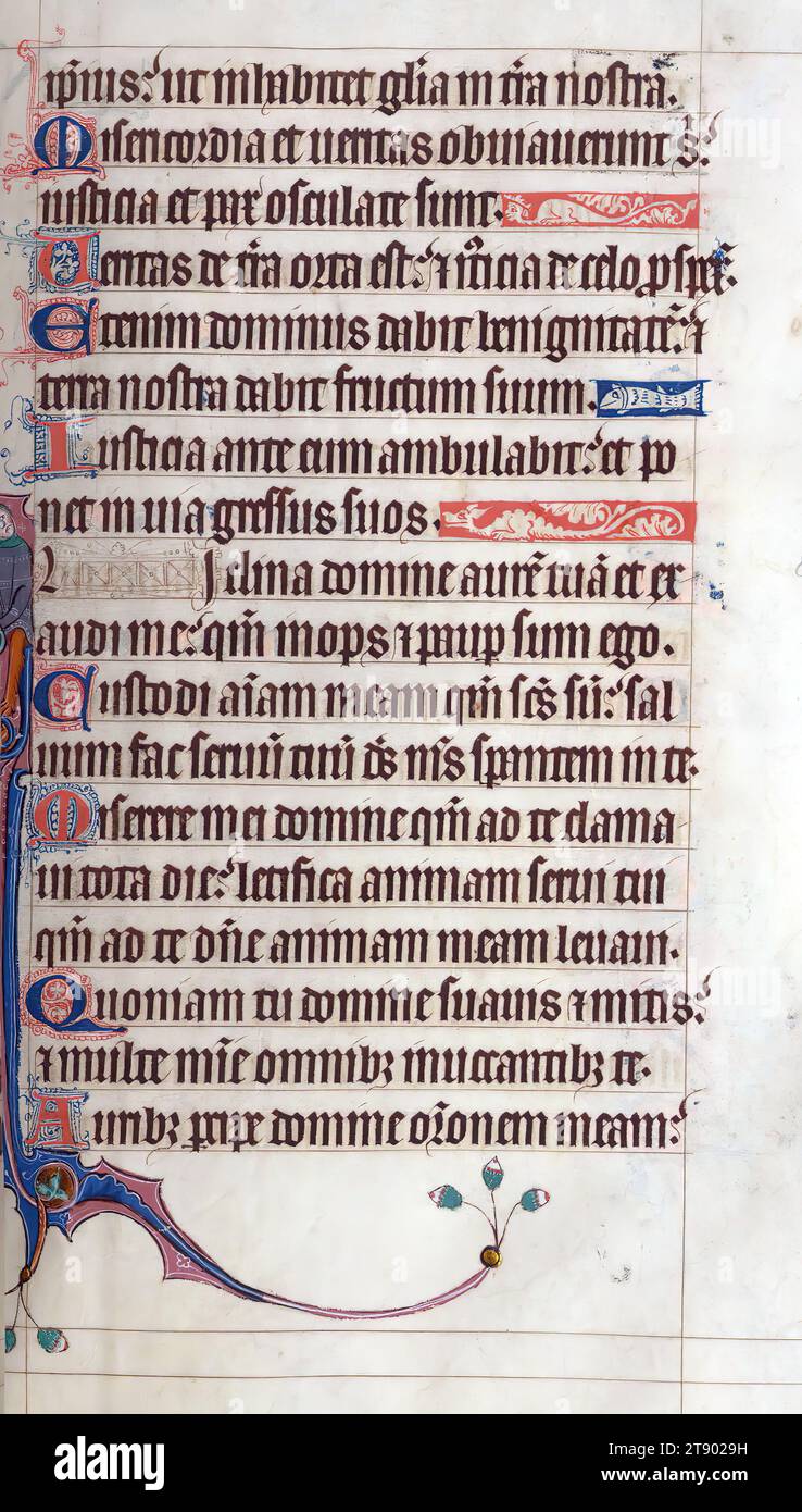 Psalter, Hybrid figure wielding a sword marginal decoration, This ...