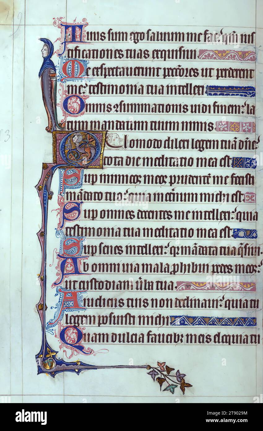 Psalter, Hybrid figure marginal decoration, This English Psalter was ...