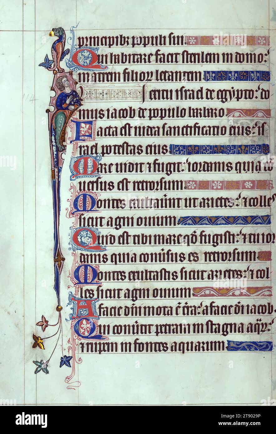 Psalter, Hybrid figure marginal decoration, This English Psalter was ...
