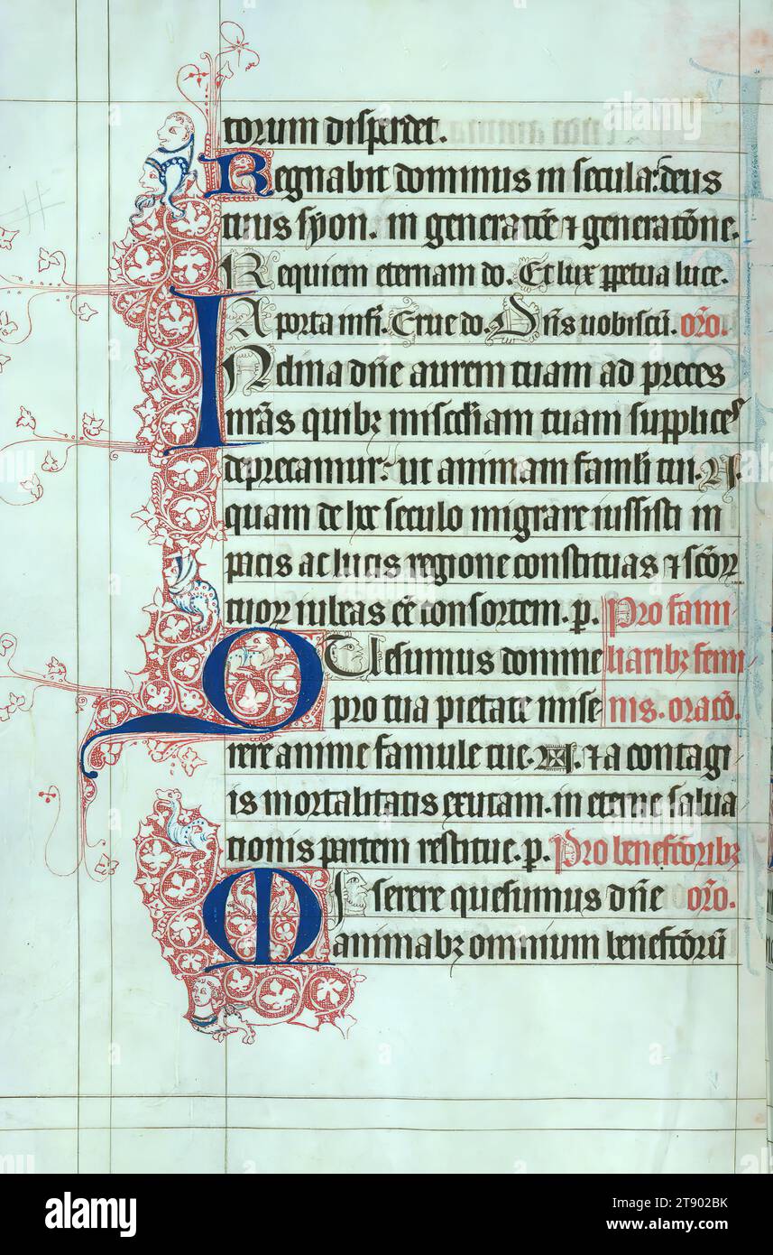 Psalter, Initials with elaborate penwork flourishes, This English ...