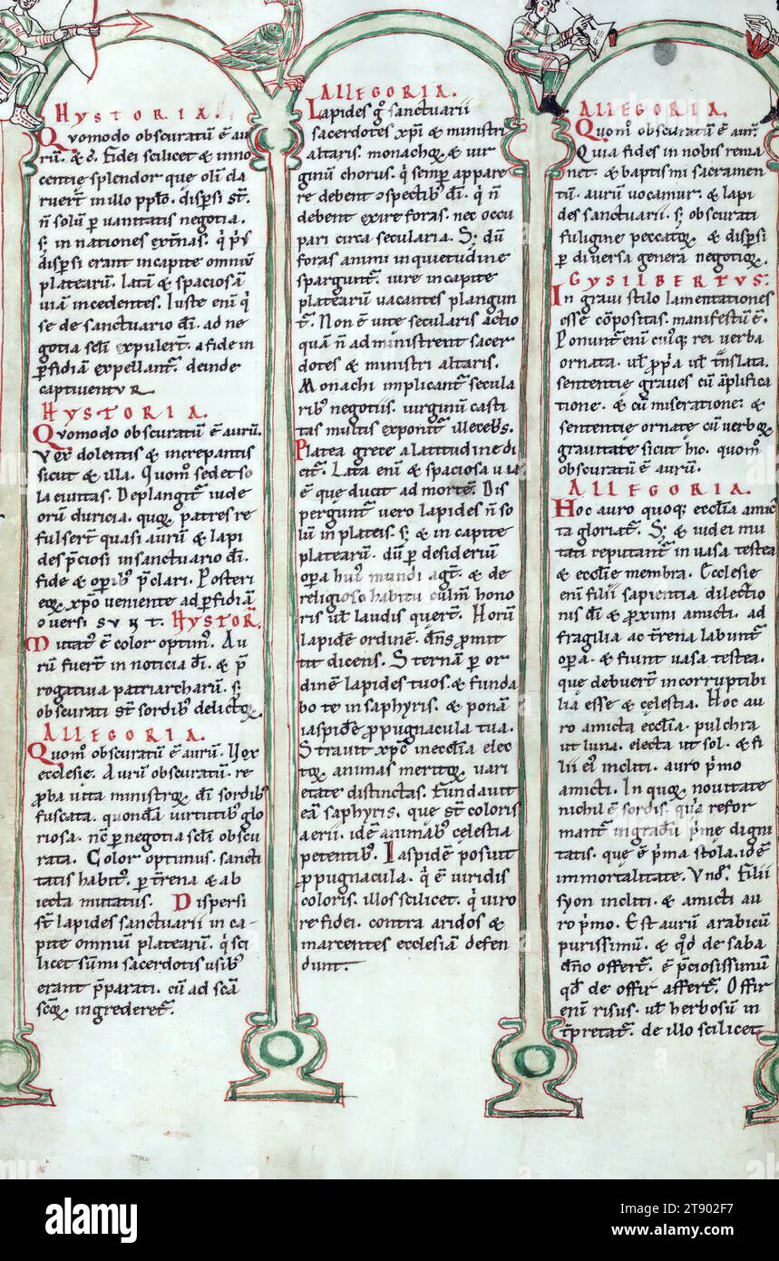 Illuminated Manuscript, Gloss on The lamentations of Jeremiah, Arcade ...