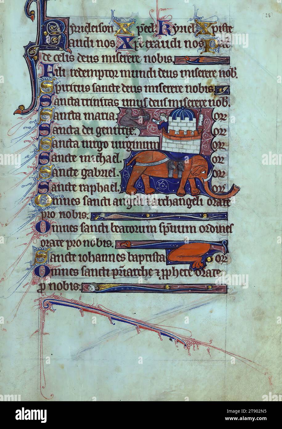Book of Hours, Elephant and Castle, This is a finely illuminated and ...