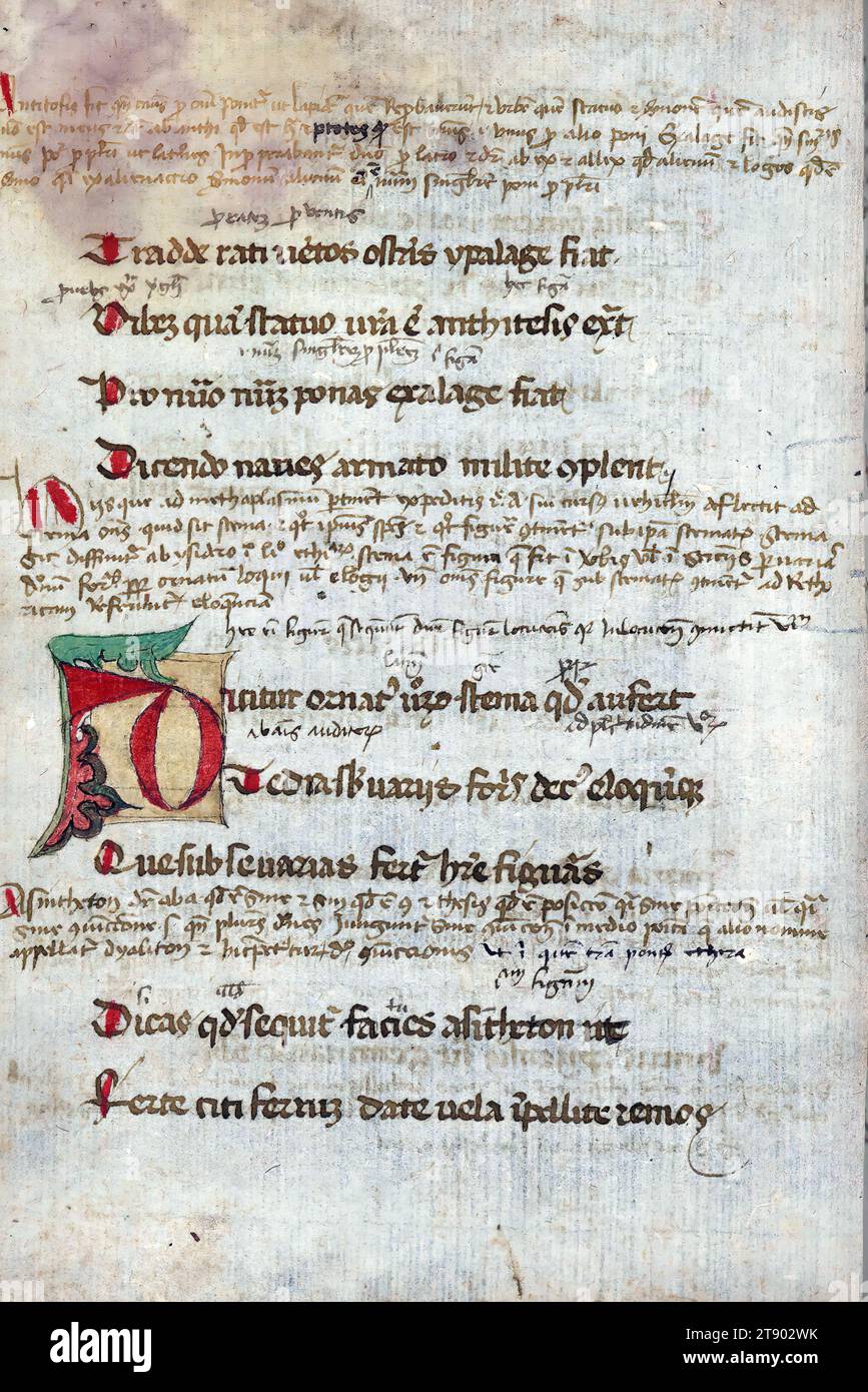 Illuminated Manuscript, Glossed copy of Eberhard of Bethune's ...