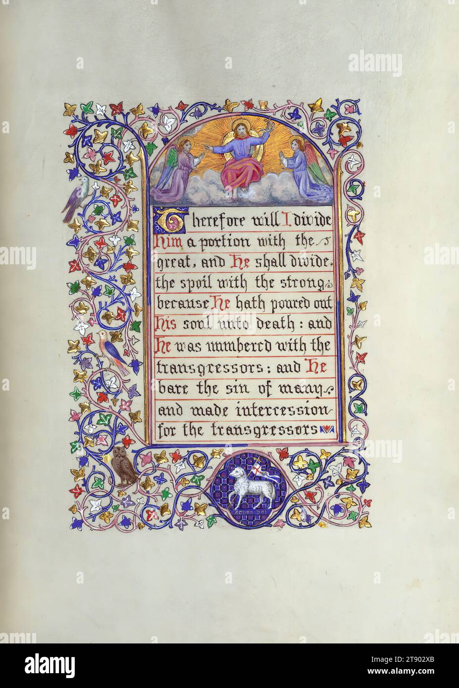 Illuminated Manuscript, Chapter 53 of the Book of Isaiah, Christ in ...