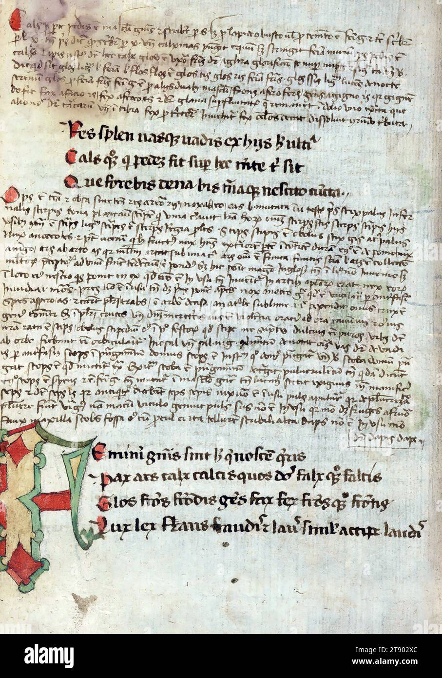 Illuminated Manuscript, Glossed copy of Eberhard of Bethune's ...