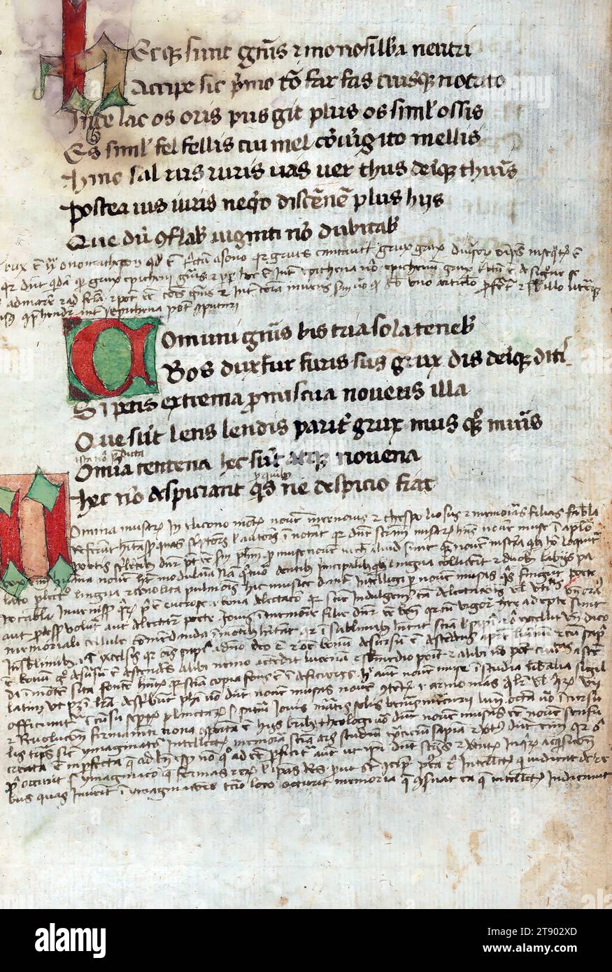 Illuminated Manuscript, Glossed copy of Eberhard of Bethune's ...