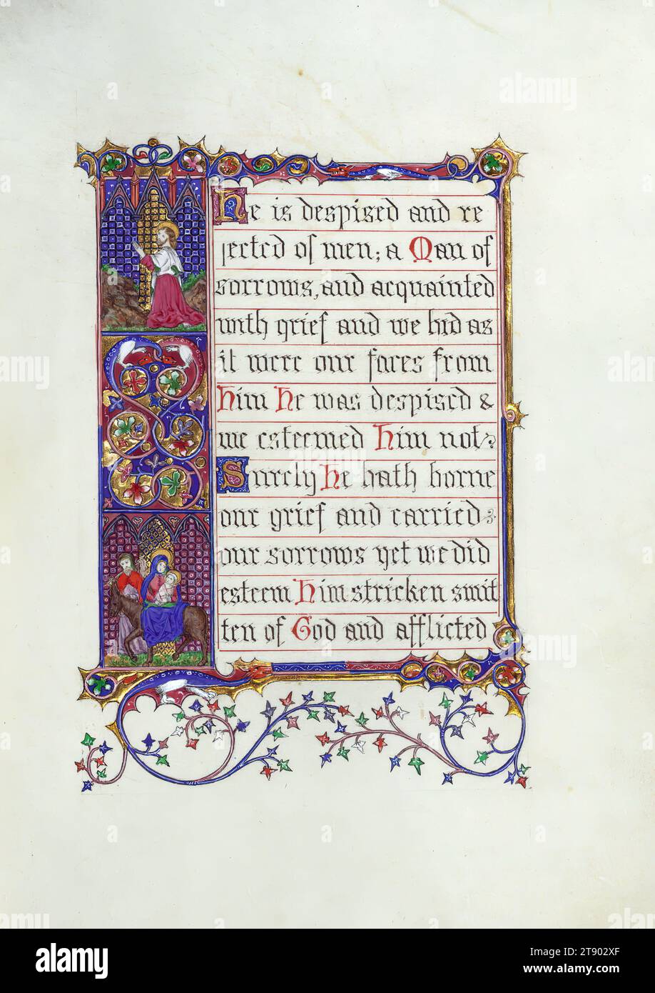 Illuminated Manuscript, Chapter 53 of the Book of Isaiah, Christ in the ...