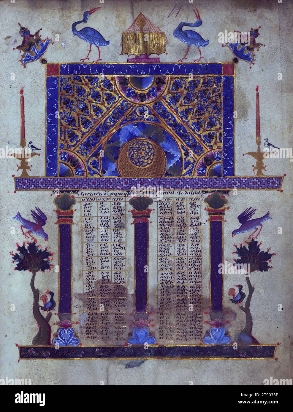 T'oros Roslin Gospels, Canon Table, This manuscript was made in 1262 by ...