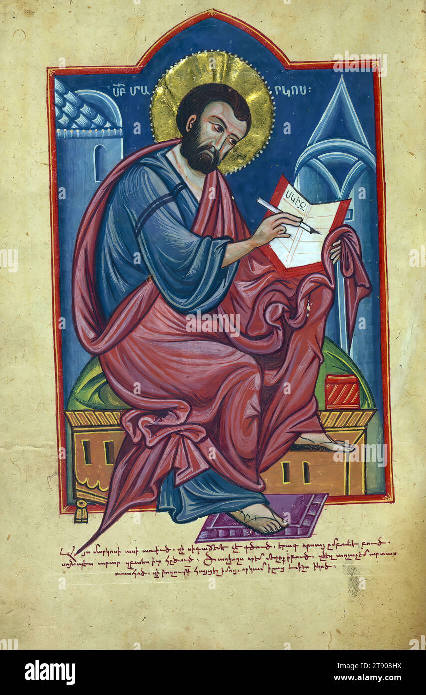 Amida Gospels, Portrait of the Evangelist Mark, This Gospel Book, with ...