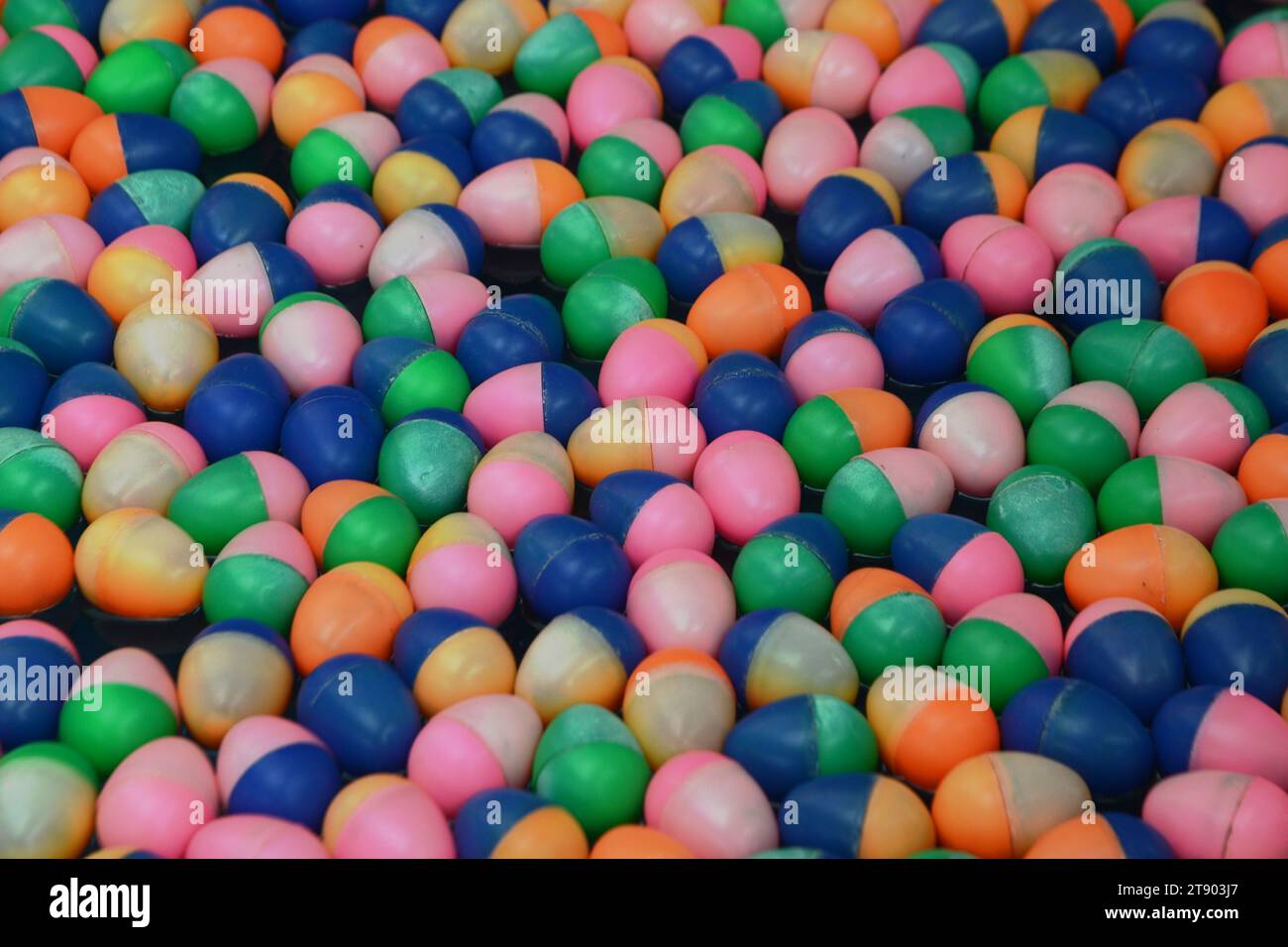 Texture and background of Lucky plastic balls for playing games of ...
