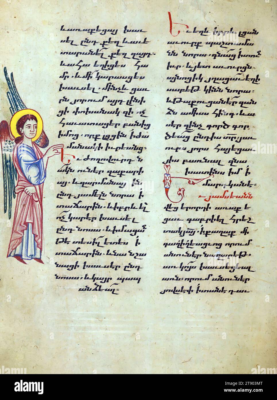 Amida Gospels, Angel Gabriel, This Gospel Book, with richly painted ...