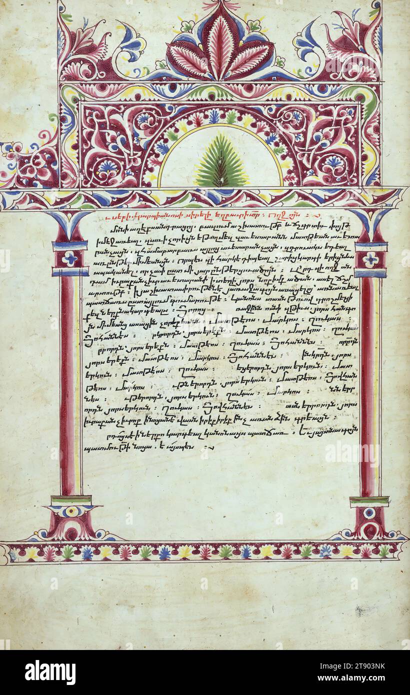 Gospels, Letter of Eusebius to Carpianus, This Armenian Gospel book was ...