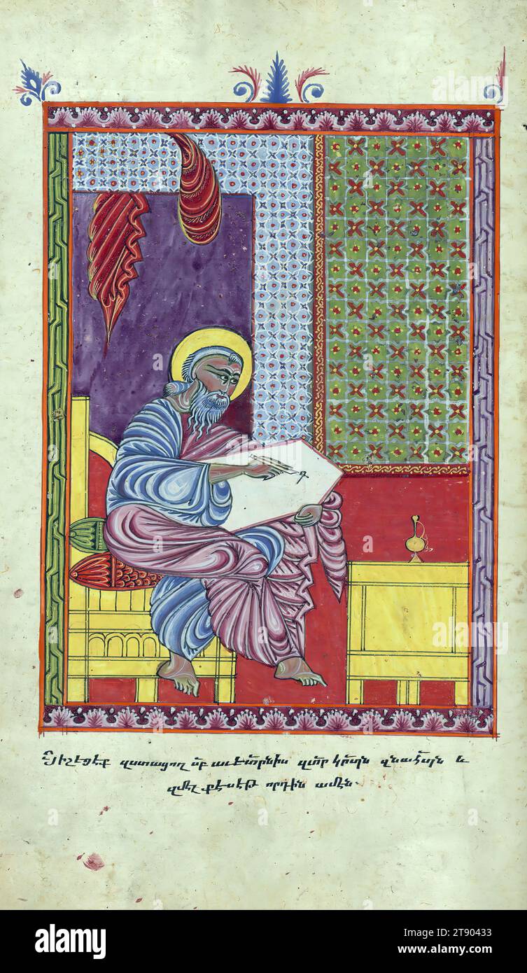 Gospels, Evangelist Portrait of Matthew, This Armenian Gospel book was ...