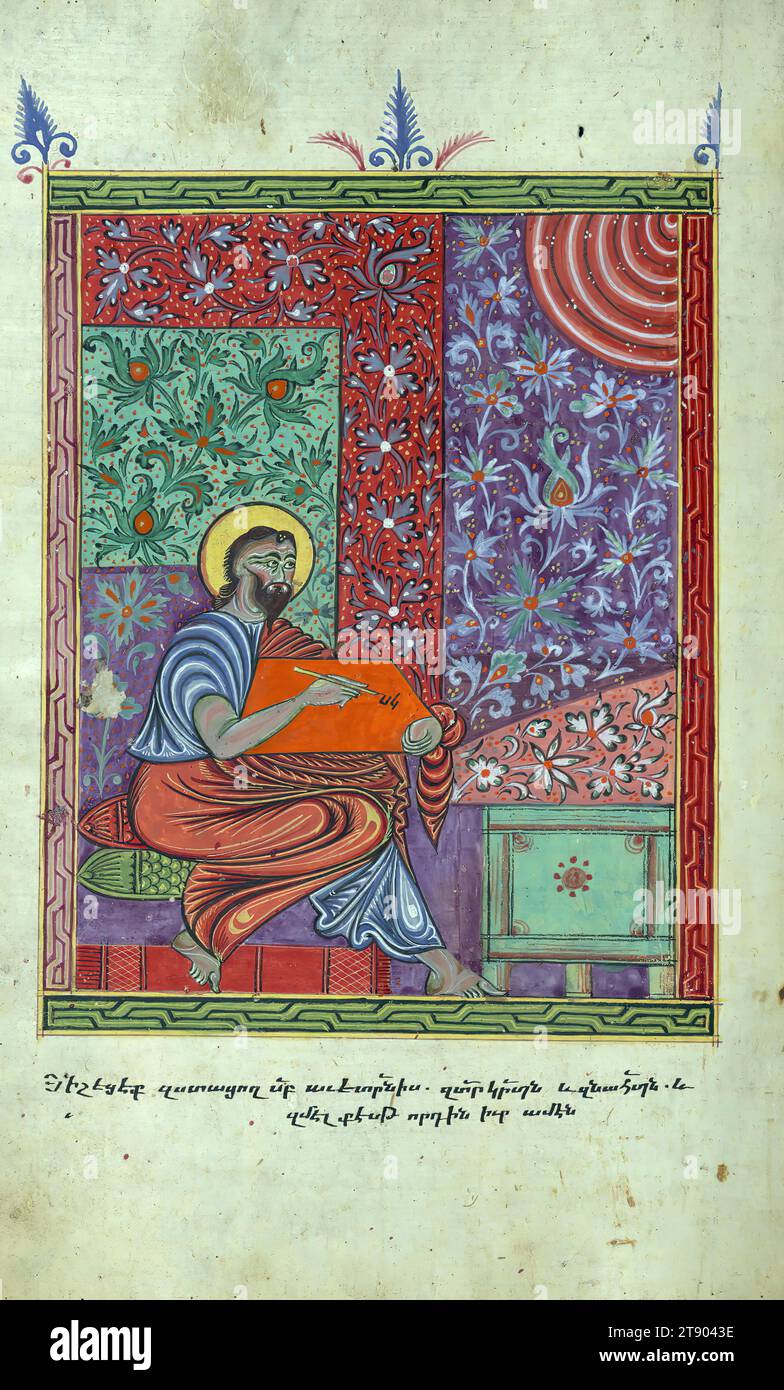 Gospels, Evangelist Portrait of Mark, This Armenian Gospel book was ...