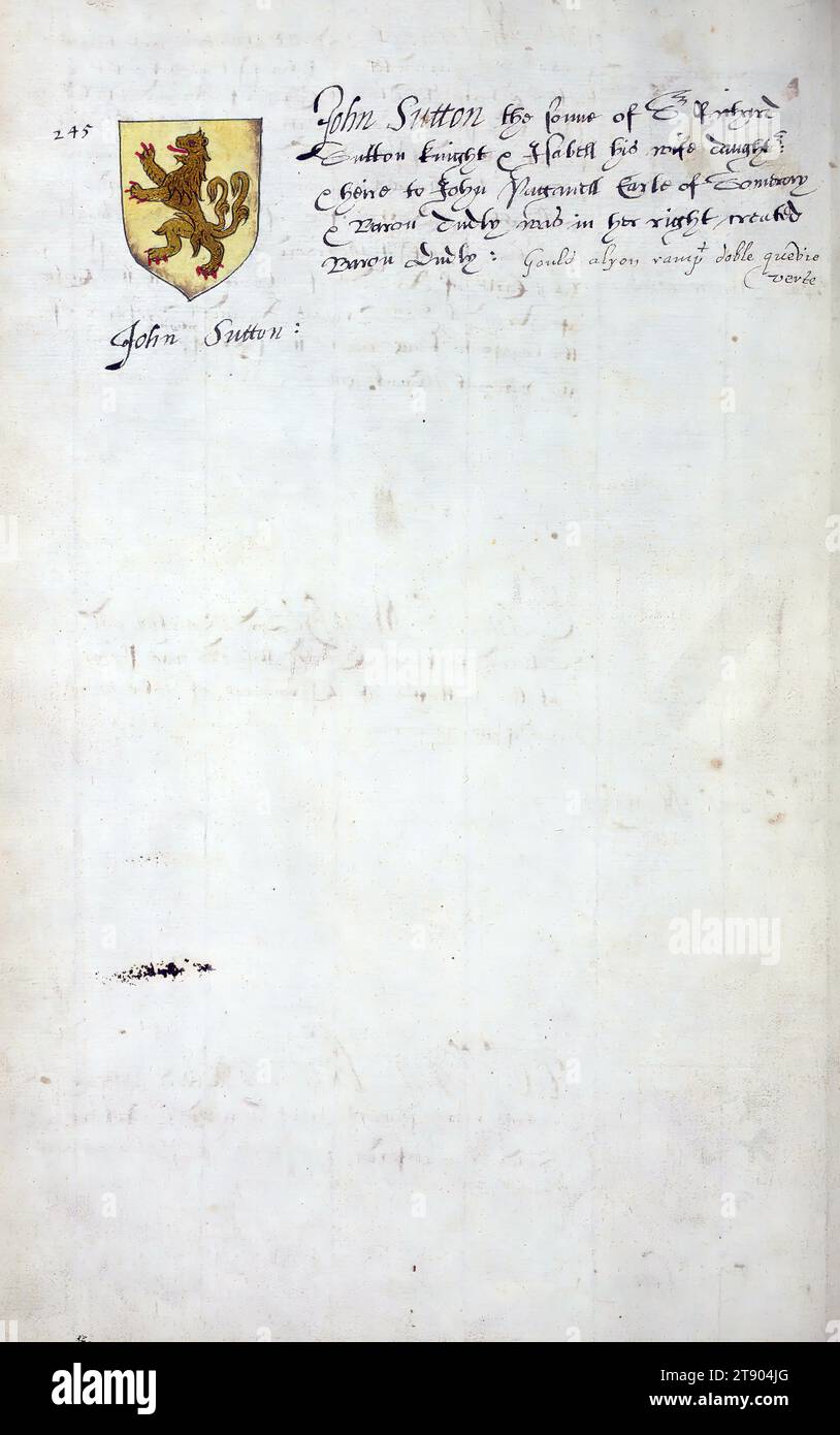 Book of English heraldry, Arms of John Sutton, This book of English ...