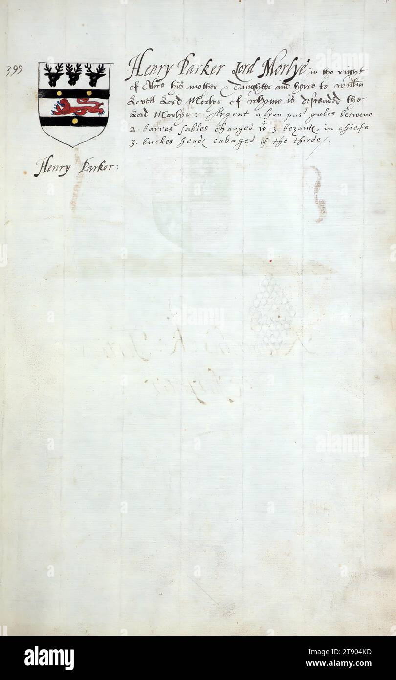 Book of English heraldry, Arms of Henry Parker, This book of English ...