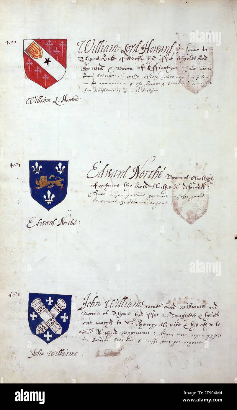 Book of English heraldry, Arms of William Lord Howard, Edward Northe ...