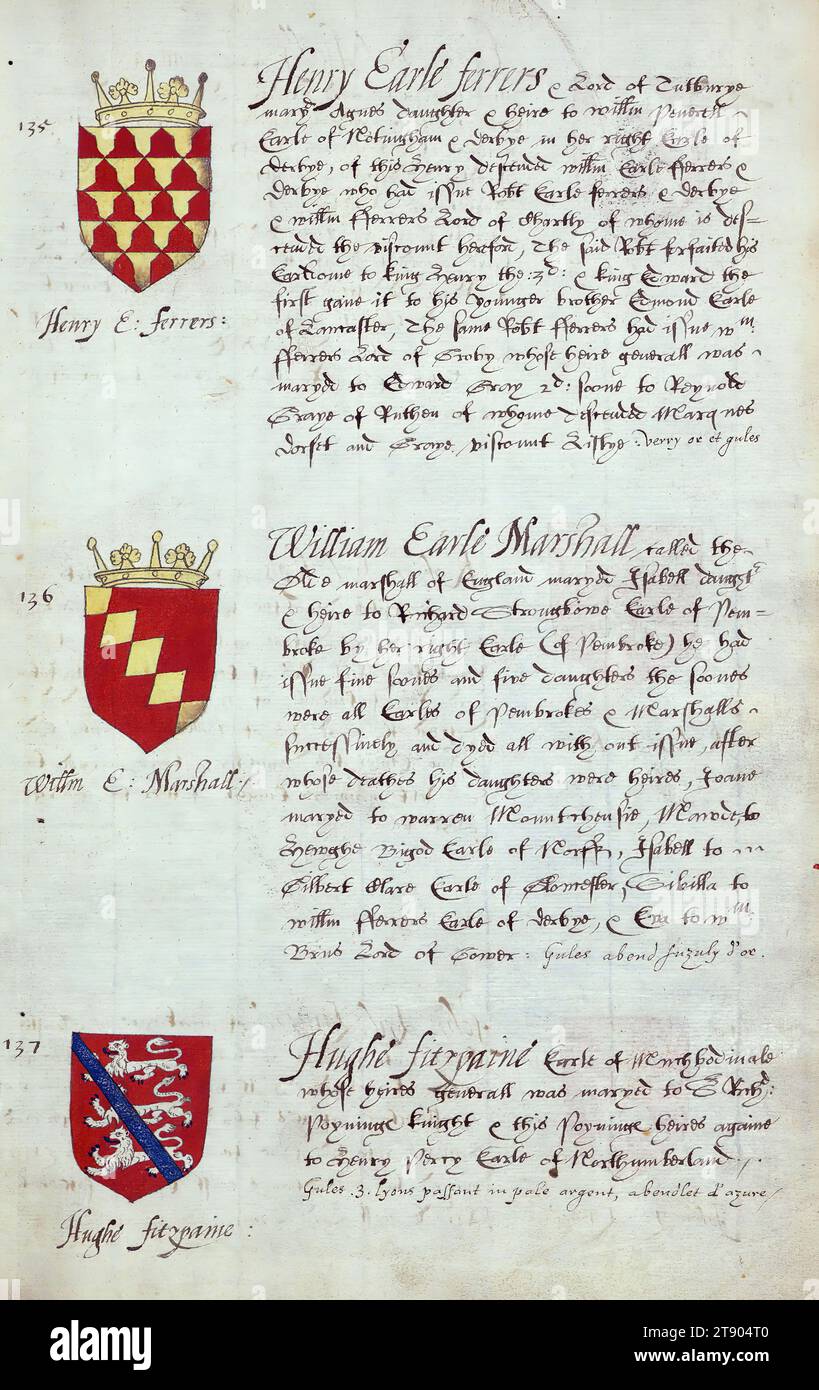 Book of English heraldry, Arms of Henry Earle ferrers, William Earle ...