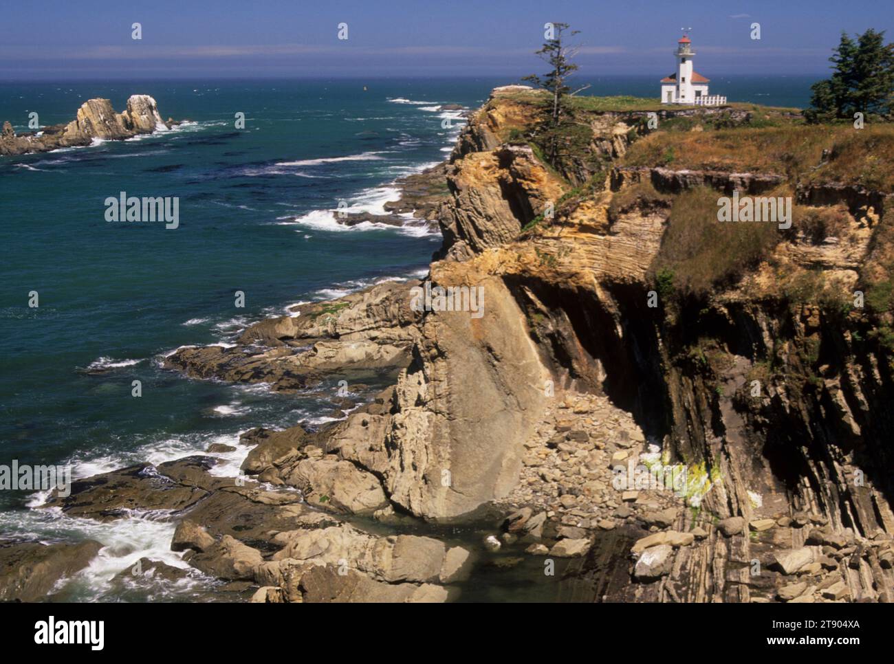 Cape Arago Lighthouse, Sunset Bay State Park, Oregon Stock Photo - Alamy