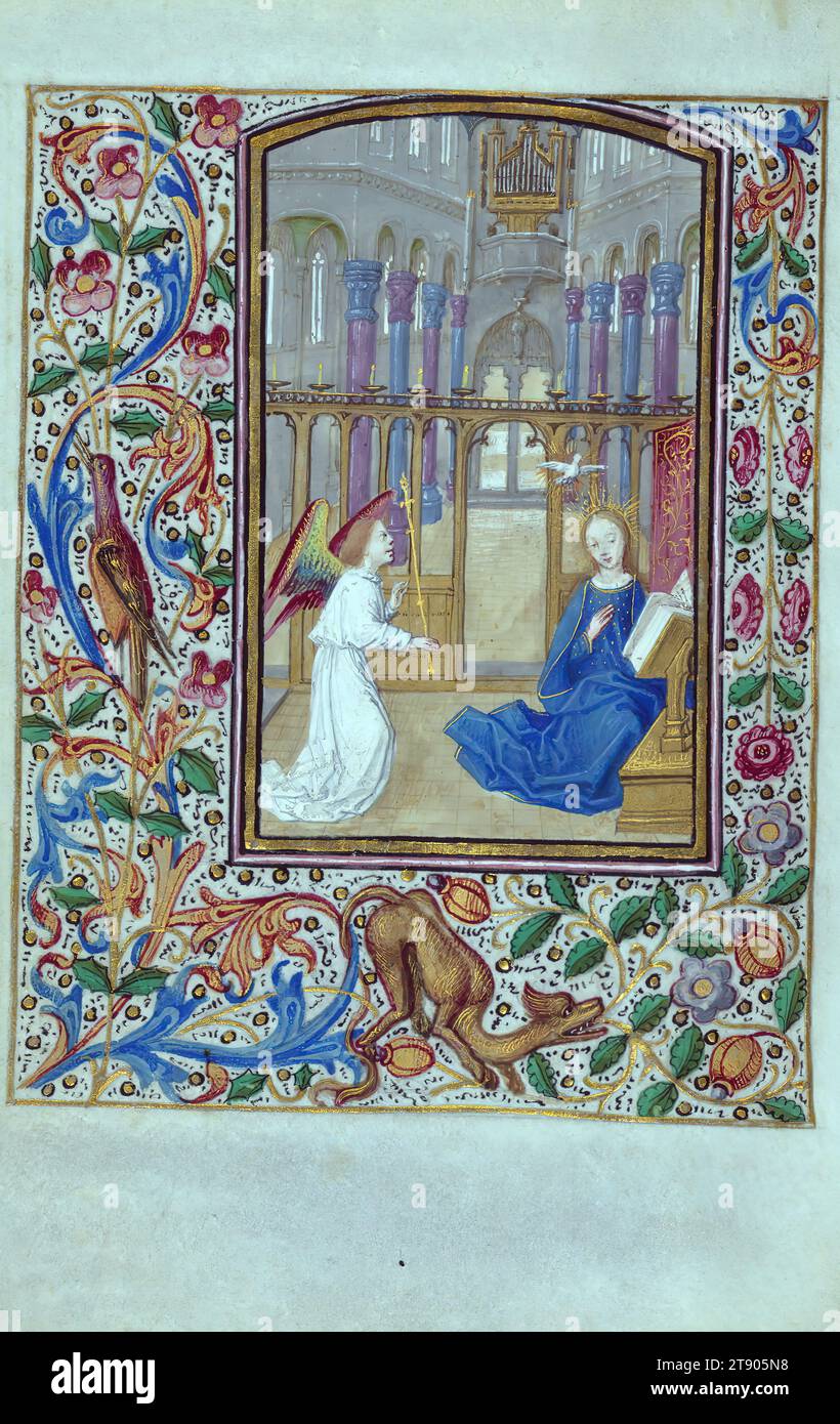 Prayer book, Annunciation, This pocket-size prayer book was written in ...