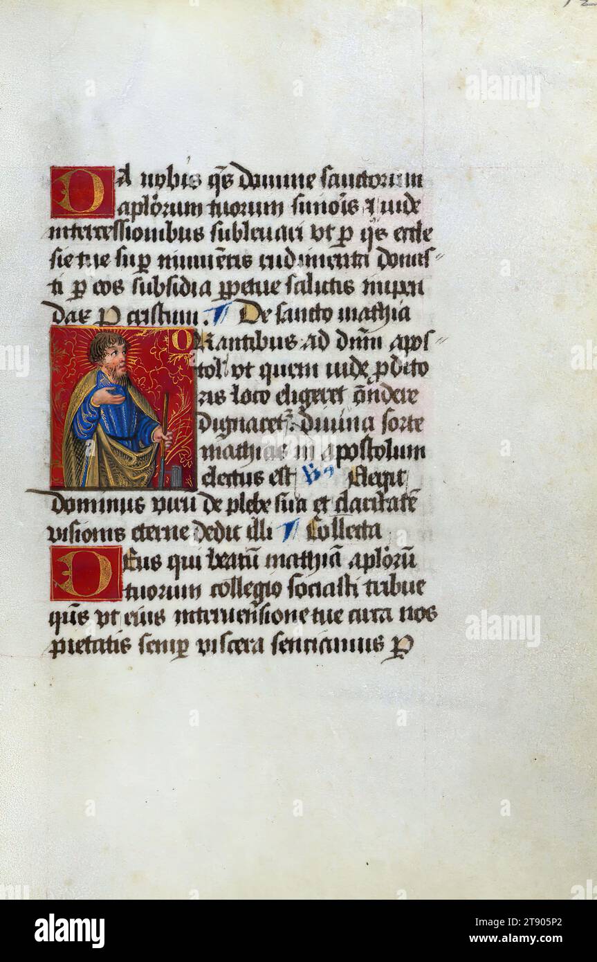 Prayer book, St. Matthias, This early sixteenth-century illuminated ...