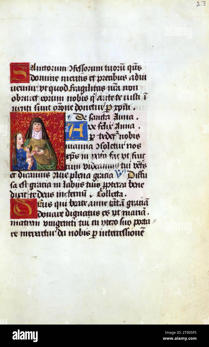 Prayer book, St. Anne, This early sixteenth-century illuminated prayer ...