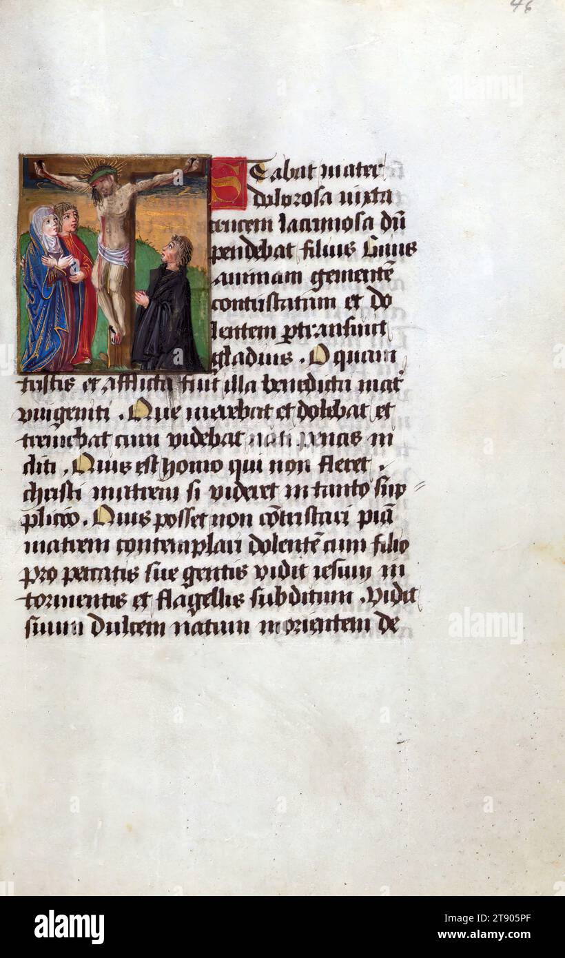 Prayer book, Crucifixion, This early sixteenth-century illuminated ...