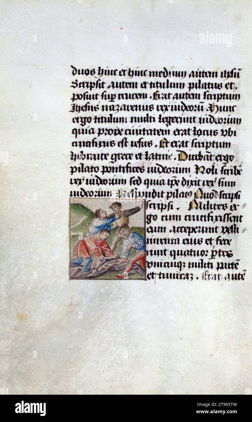 Prayer book, Soldiers cast lots for Christ's clothing, This early ...