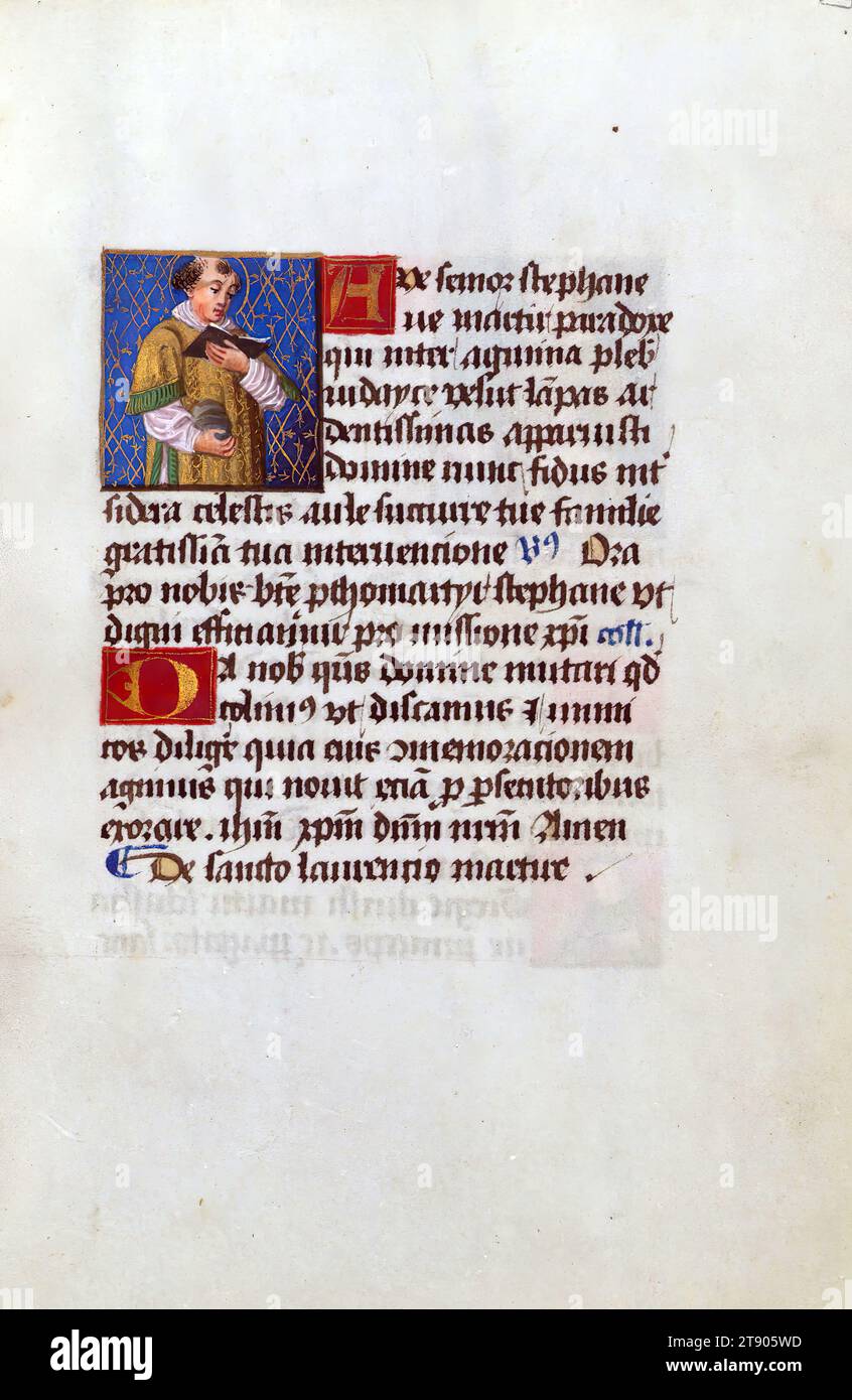 Prayer book, St. Stephen, This early sixteenth-century illuminated ...