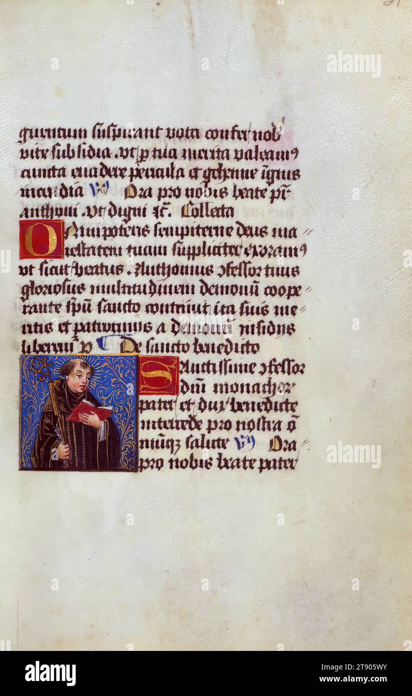 Prayer book, St. Benedict, This early sixteenth-century illuminated ...