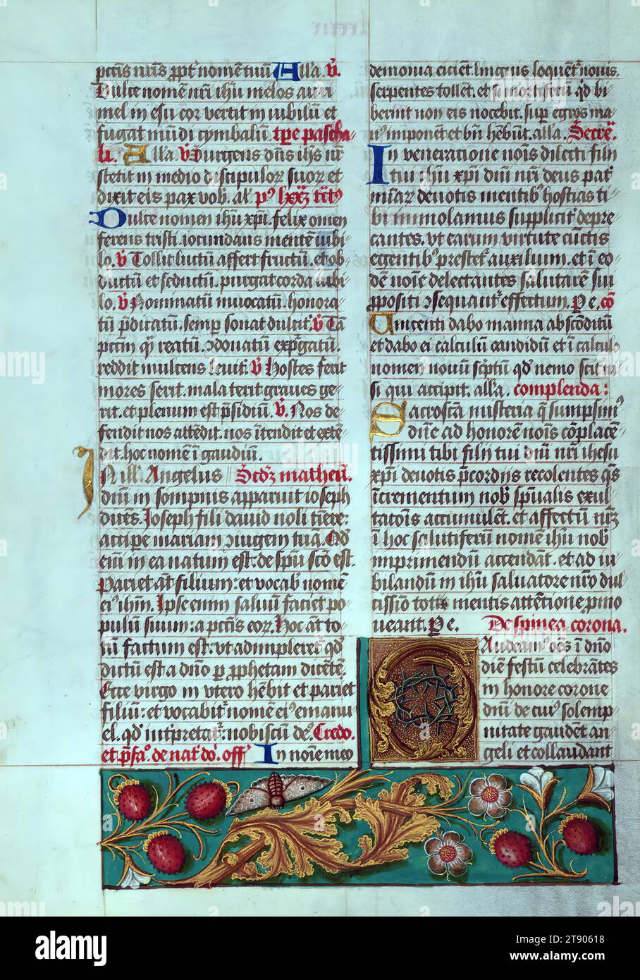 Masters of the Dark Eyes Missal, Initial G with crown of thorns, This ...