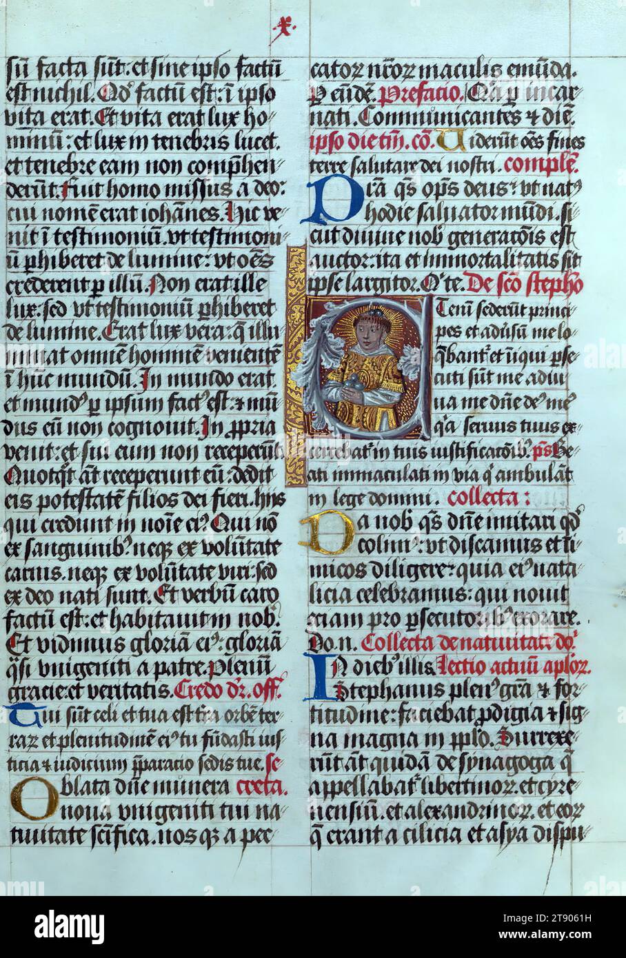 Masters of the Dark Eyes Missal, Initial C with St. Stephen, This Latin ...