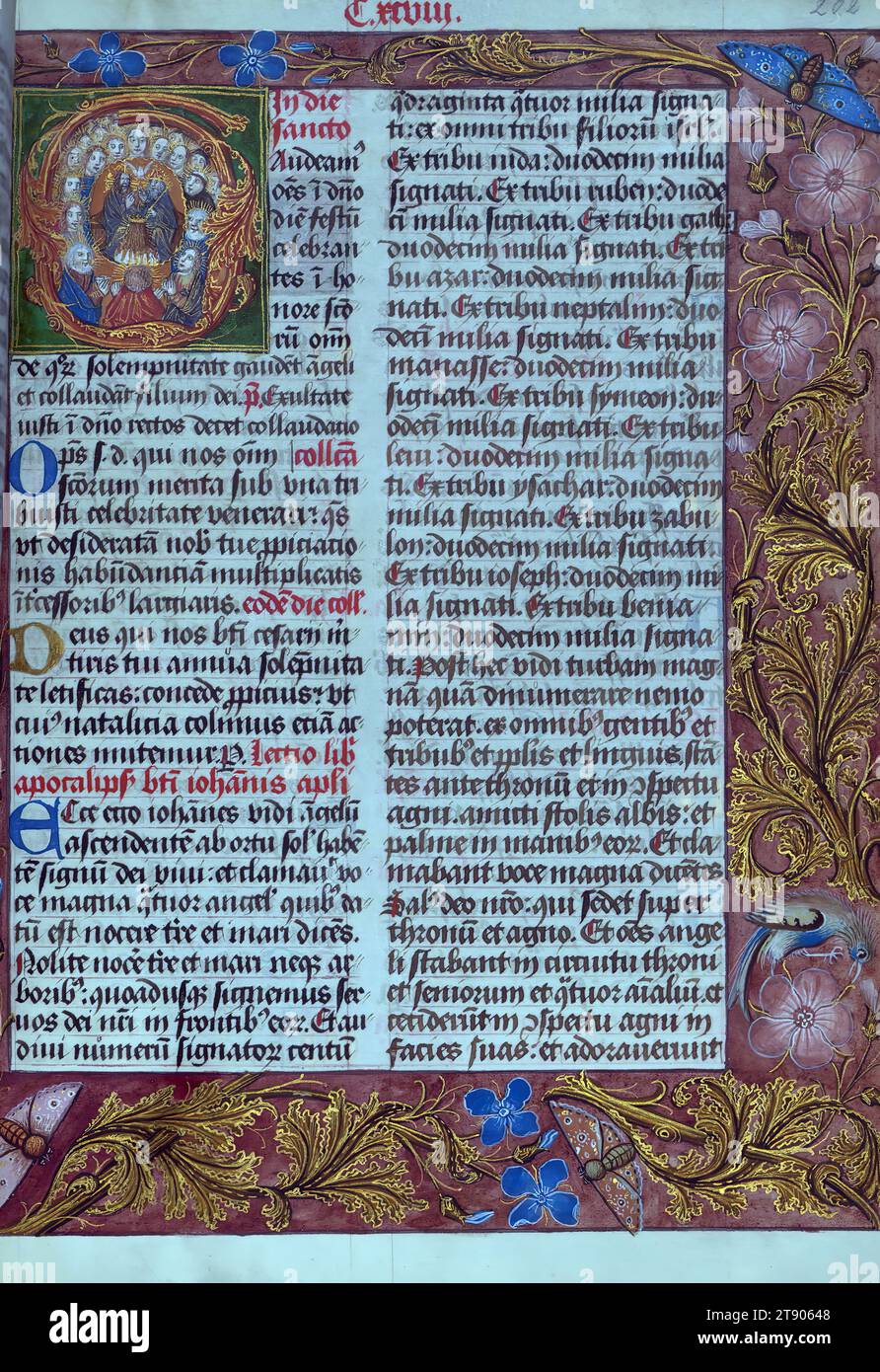 Masters of the Dark Eyes Missal, Initial G with the Coronation of the ...