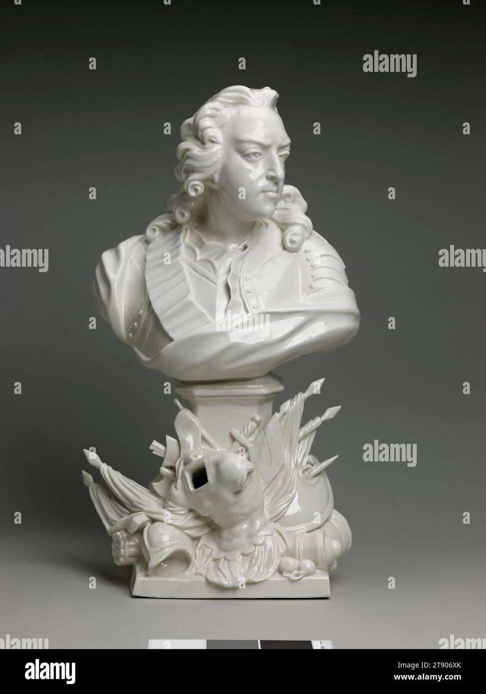 Bust of Louis XV, 1745-1750, Chantilly Factory, 17 3/4 x 6 3/4 x 5 3/4 ...