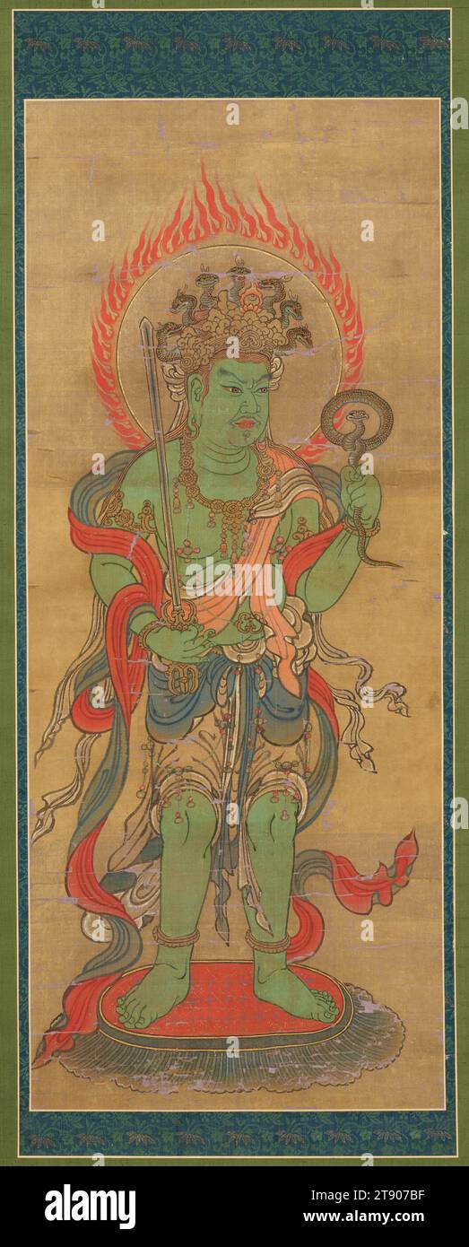 Suiten, the Water Deity one of a set of Twelve Devas, 14th-15th century, Unknown Japanese, 38 x ...