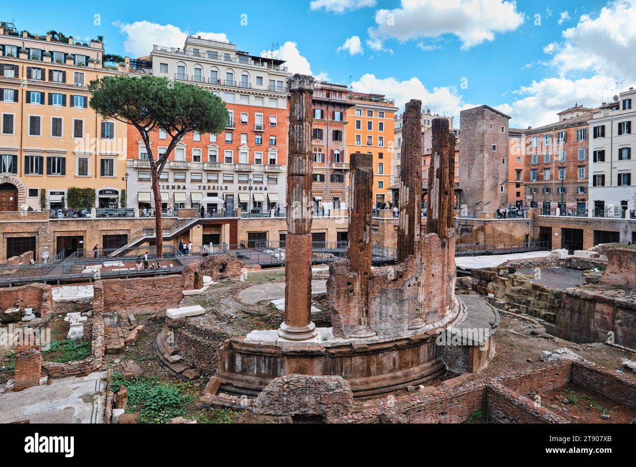 Rome, Italy - October 29 2023: Largo di Torre Argentina is a square ...