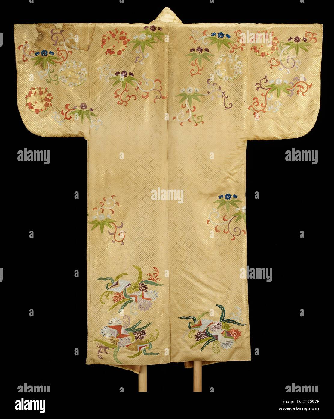 Nuihaku robes combine embroidered designs hi-res stock photography and ...