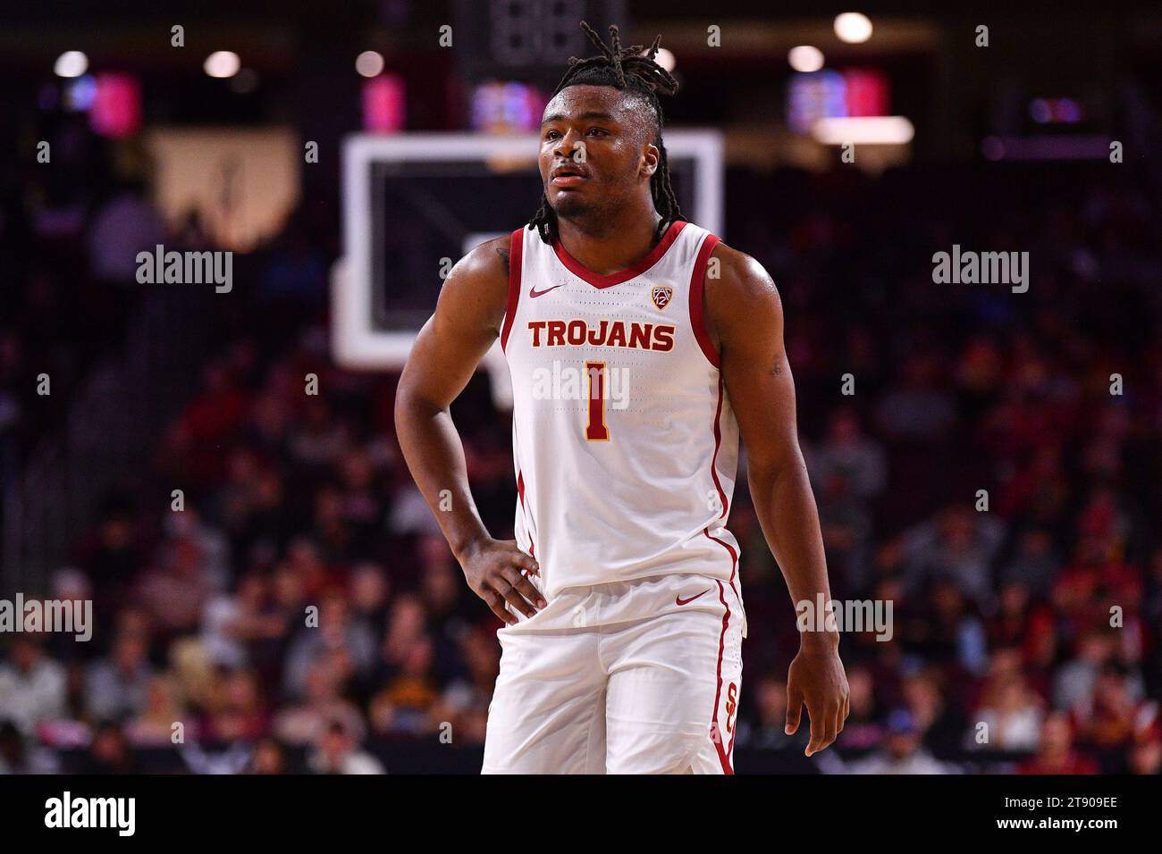 LOS ANGELES, CA - NOVEMBER 19: USC Trojans guard Isaiah Collier (1 ...